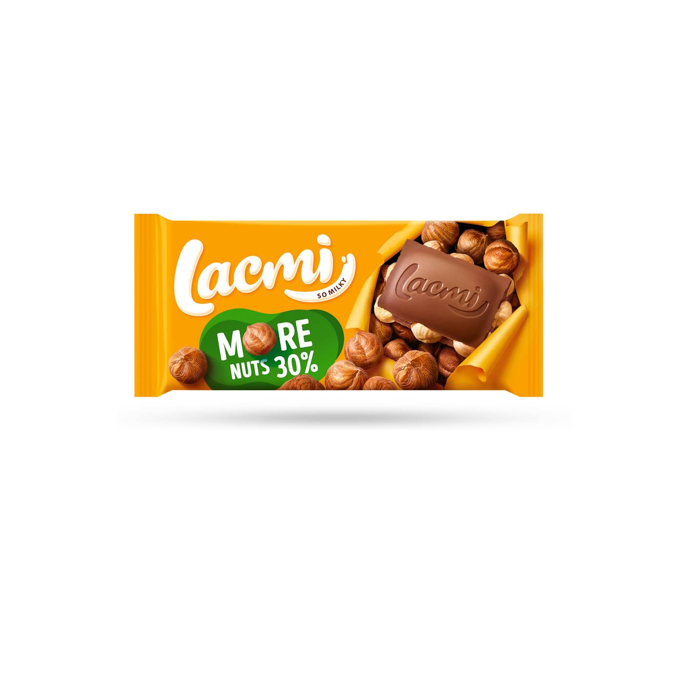 Chocolate Lacmi milk with 30% more whole hazelnuts - Roshen.gr